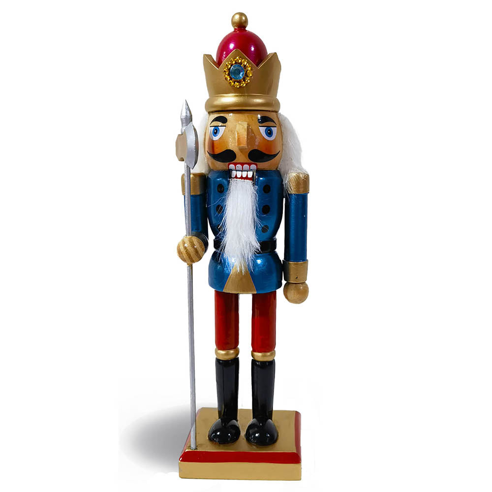 King Nutcracker with Blue Diamond Crown - Christmas Decoration ...