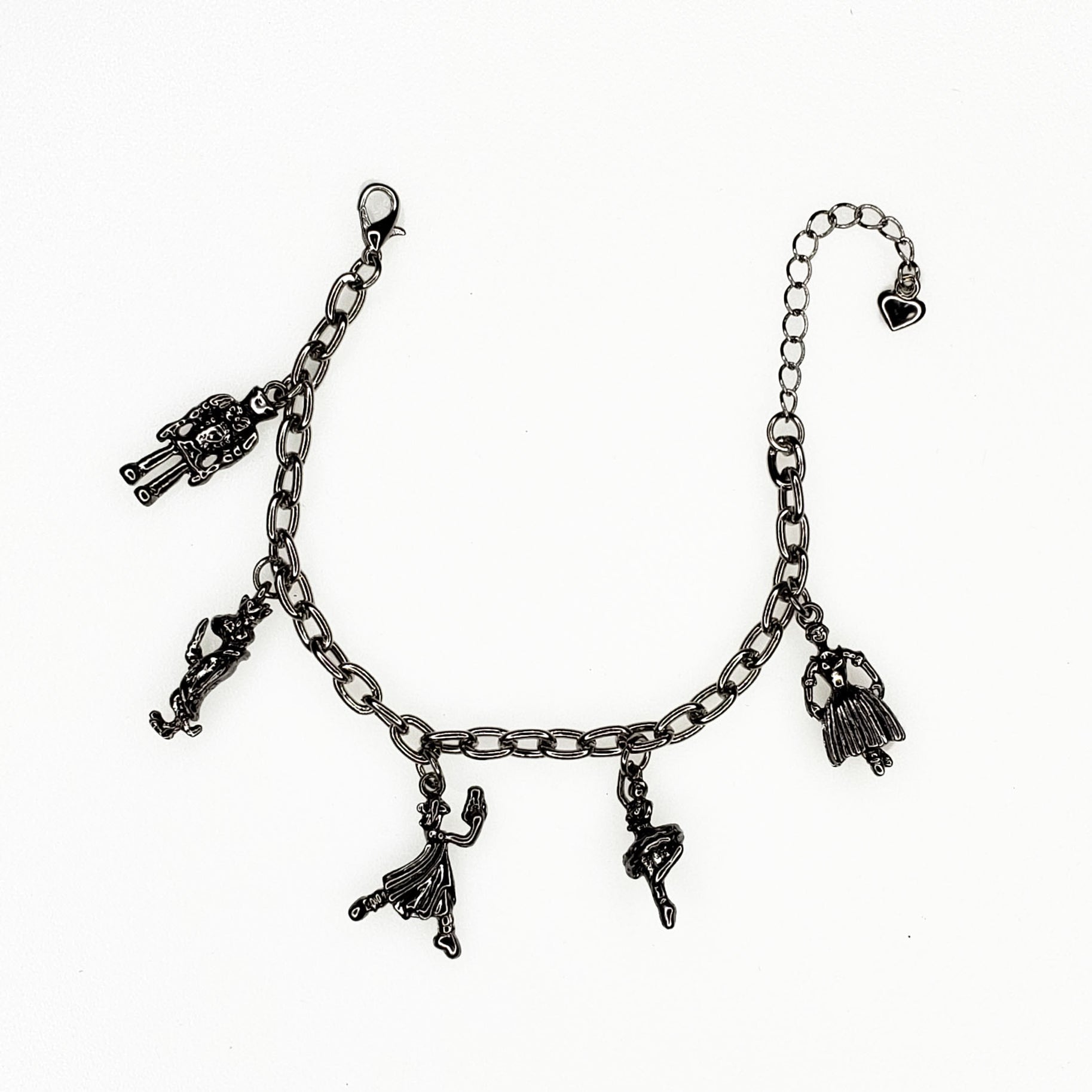 Nutcracker Characters Five Charms in Silver Charm Bracelet — Nutcracker Ballet Gifts