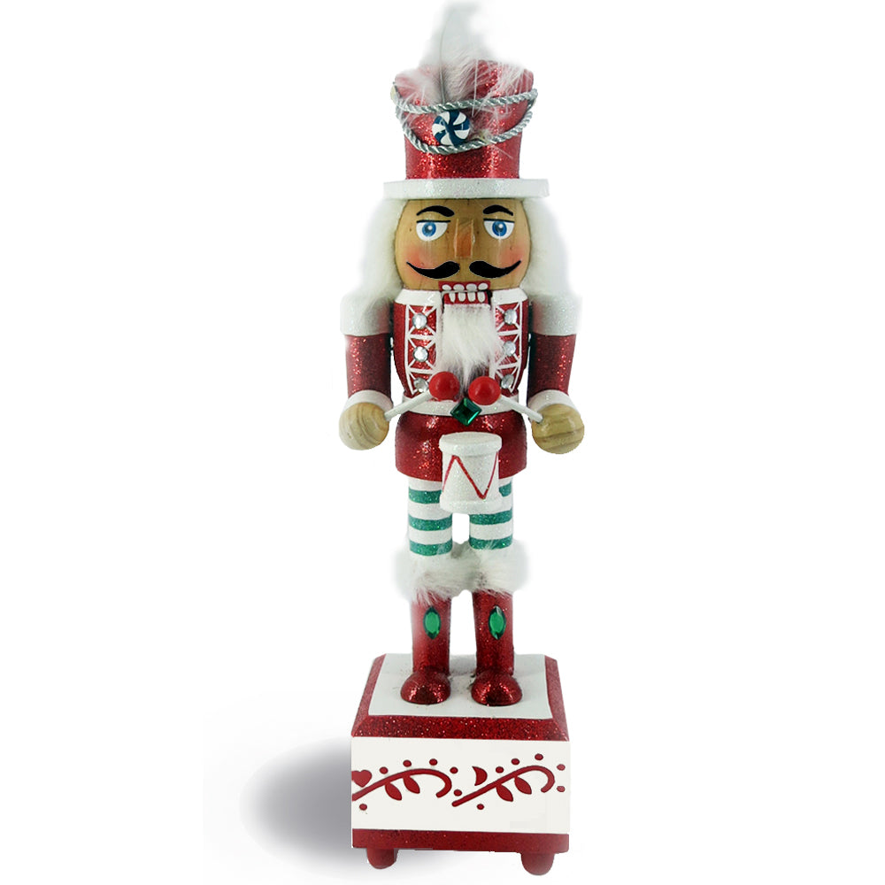 Candy Cane Nutcracker Suite Music Box Red and Green 12 inch ...