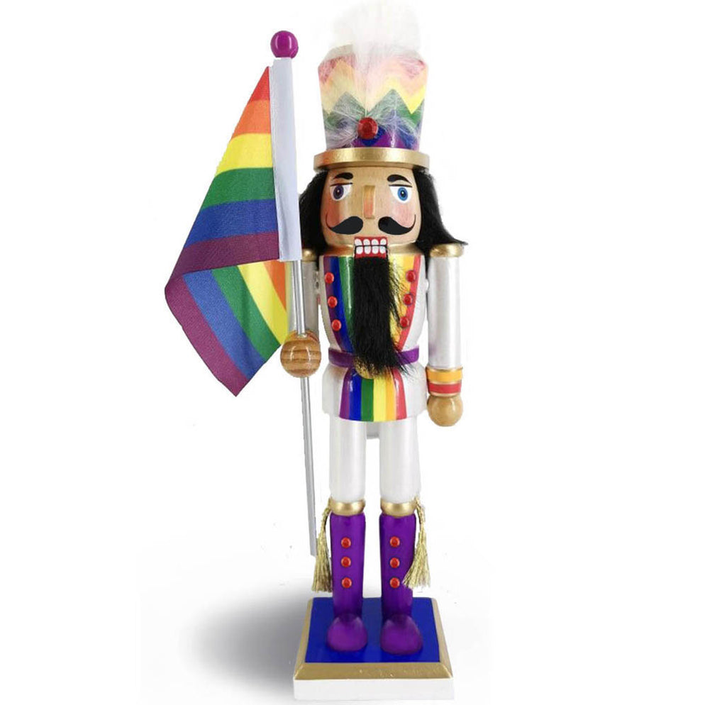 Pride Gift Nutcracker Soldier in Rainbow Colors — Nutcracker Ballet Gifts