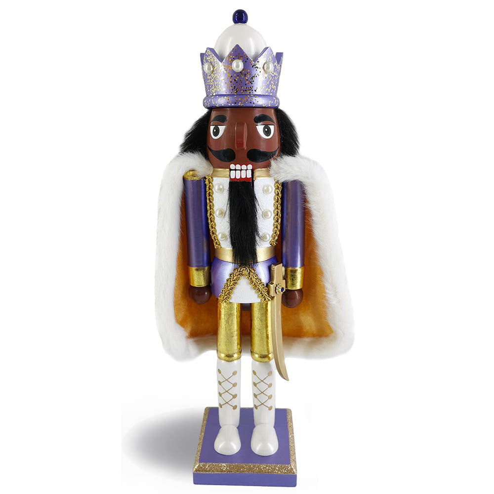 Fancy Periwinkle African American King Nutcracker — Nutcracker Ballet Gifts