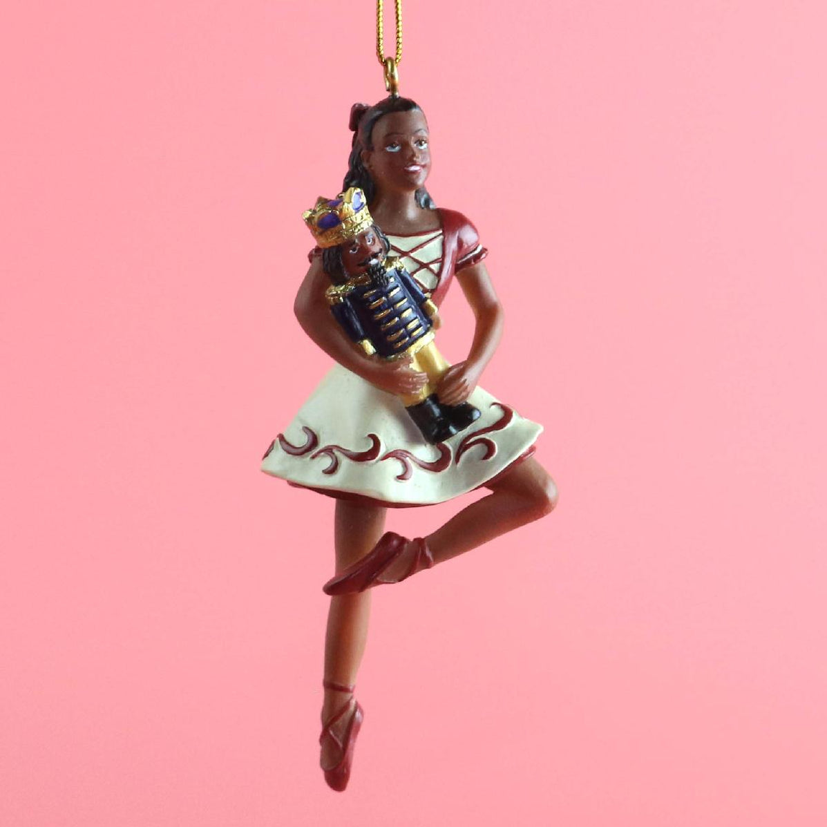 African American Clara on Pointe with Nutcracker Ornament 4 inch ...
